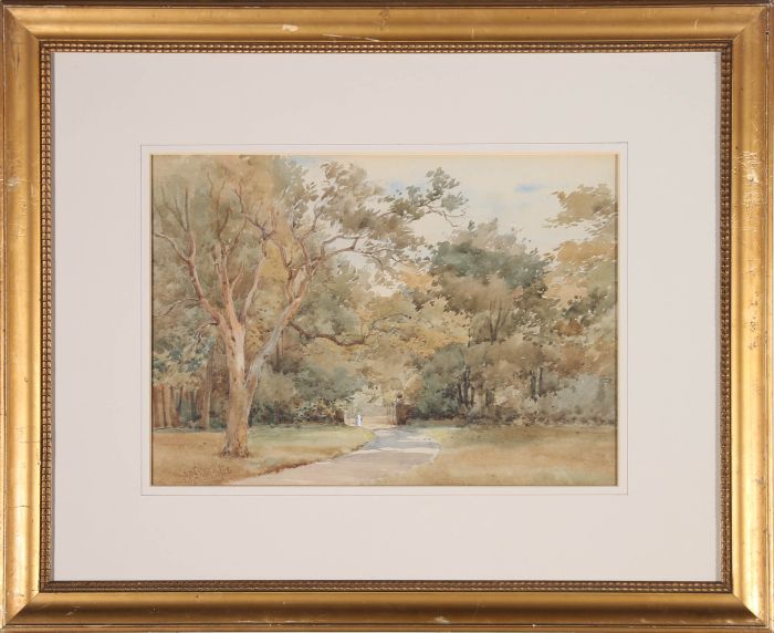 Charles Ashmore (1851-1925) - Framed 1908 Watercolour, Entrance to the ...