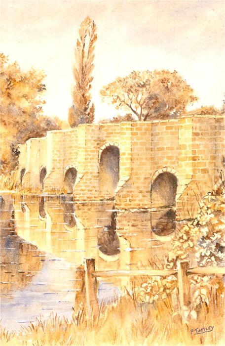 P. Tuesley - Signed 20th Century Watercolour, Bridge Over the River