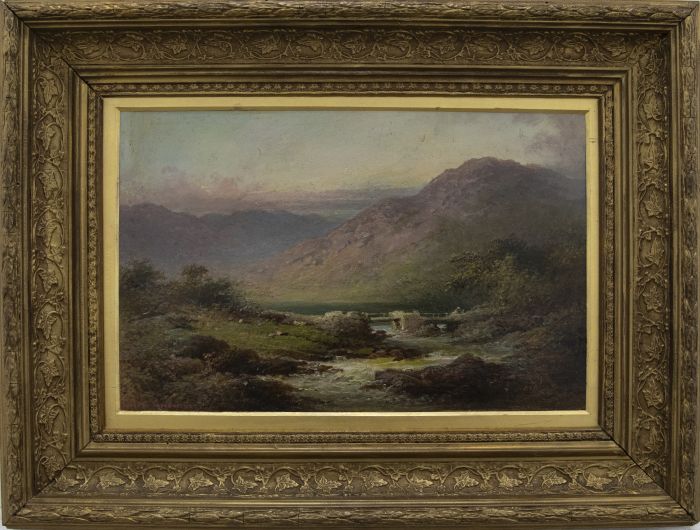 George Goodman (fl.1880) - Framed 19th Century Oil, The Old Bridge ...