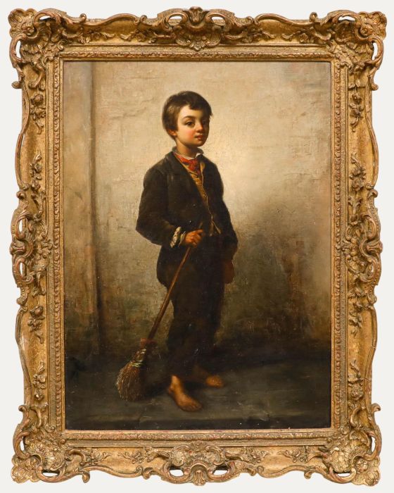 Theodore Jensen RA (1816-1894) - 1860 Oil, Portrait of a Young Boy with ...