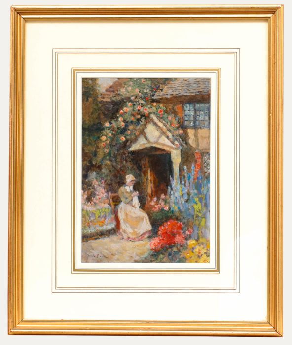 David Woodlock (1842-1929) - Late 19th Century Oil, Sewing Amongst the ...