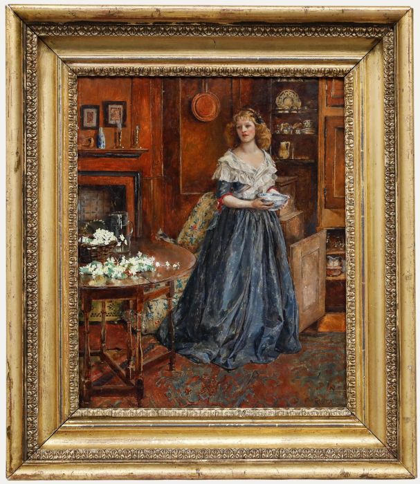 Elsie Gregory (1877-1938) - 1926 Oil, A Parlour in Soho