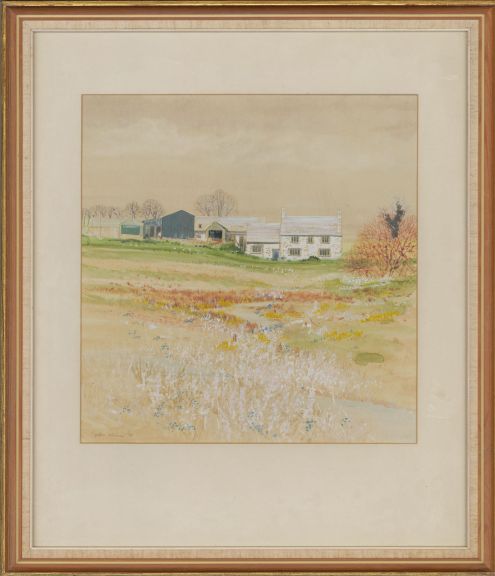 Gordon Rushmer (b.1946) - Signed 1981 Watercolour, Little Barrington ...