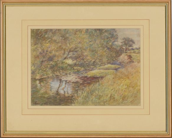 Henry E. Foster (1921-2010) - Signed 1985 Watercolour, The Abbey Meadows